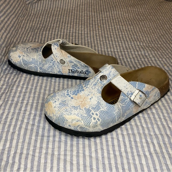 Birkenstock | Shoes | Betula By Birkenstock Womens Blue White Floral ...